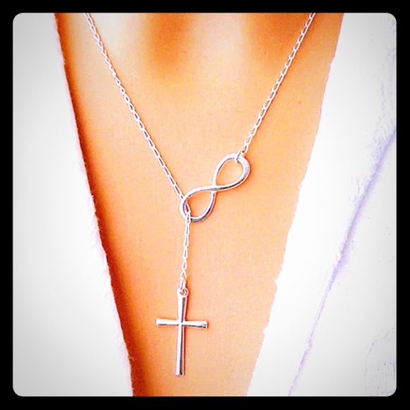 Jewelry | Infinity Cross Necklace Silver | Poshmark